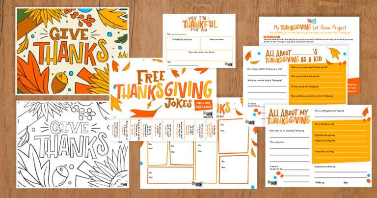 Get Thanksgiving Activity Pages in our Give Thanks Kit